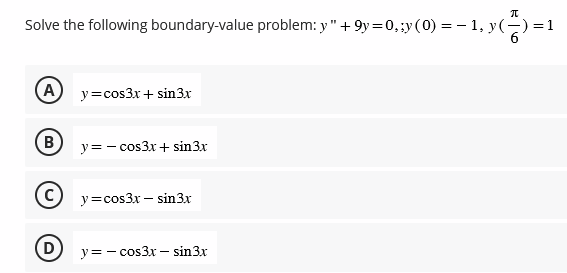 Solved Solve the following boundary-value problem: | Chegg.com