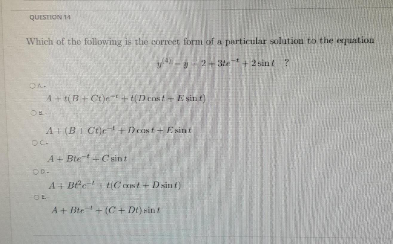 Solved Which of the following is the correct form of a | Chegg.com