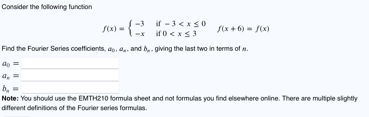 Solved Consider the following function f(x)={−3−x if −3 | Chegg.com