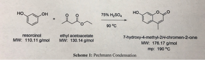 Solved HO HO 75% H2SO4 OH O O 90 °C resorcinol ethyl | Chegg.com