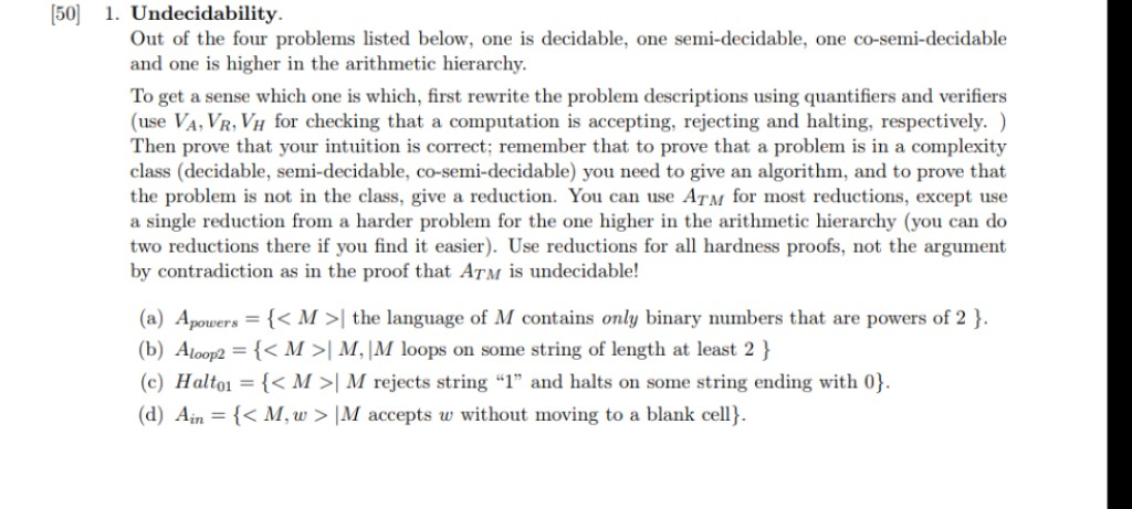 Solved Out of the four problems listed below, one is | Chegg.com