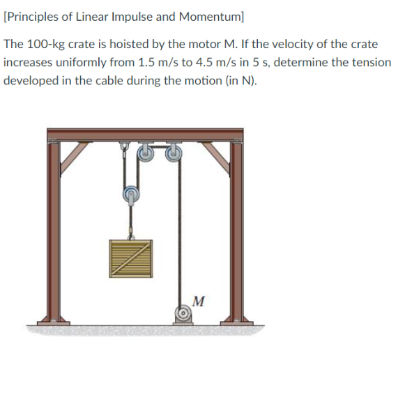 Solved [Principles of Linear Impulse and Momentum] The | Chegg.com