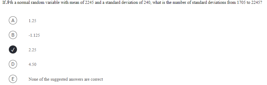 Solved If this a normal random variable with mean of 2245 | Chegg.com