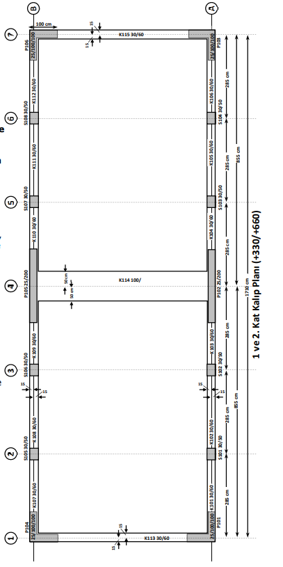 In the formwork plan seen on the side; Two floors | Chegg.com