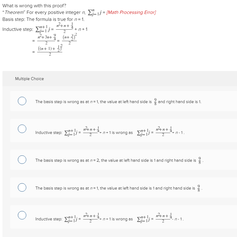 Solved What is wrong with this proof? "Theorem" For every | Chegg.com