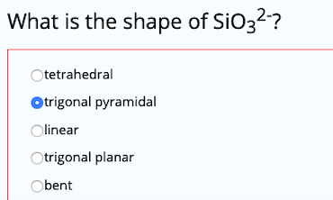 Solved NF3? Otrigonal planar Obent Otrigonal pyramidal | Chegg.com