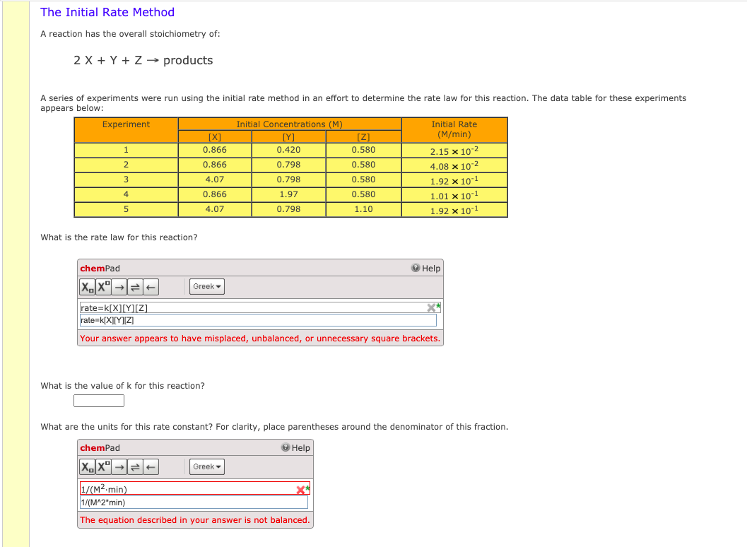Solved The Initial Rate Method A reaction has the overall | Chegg.com