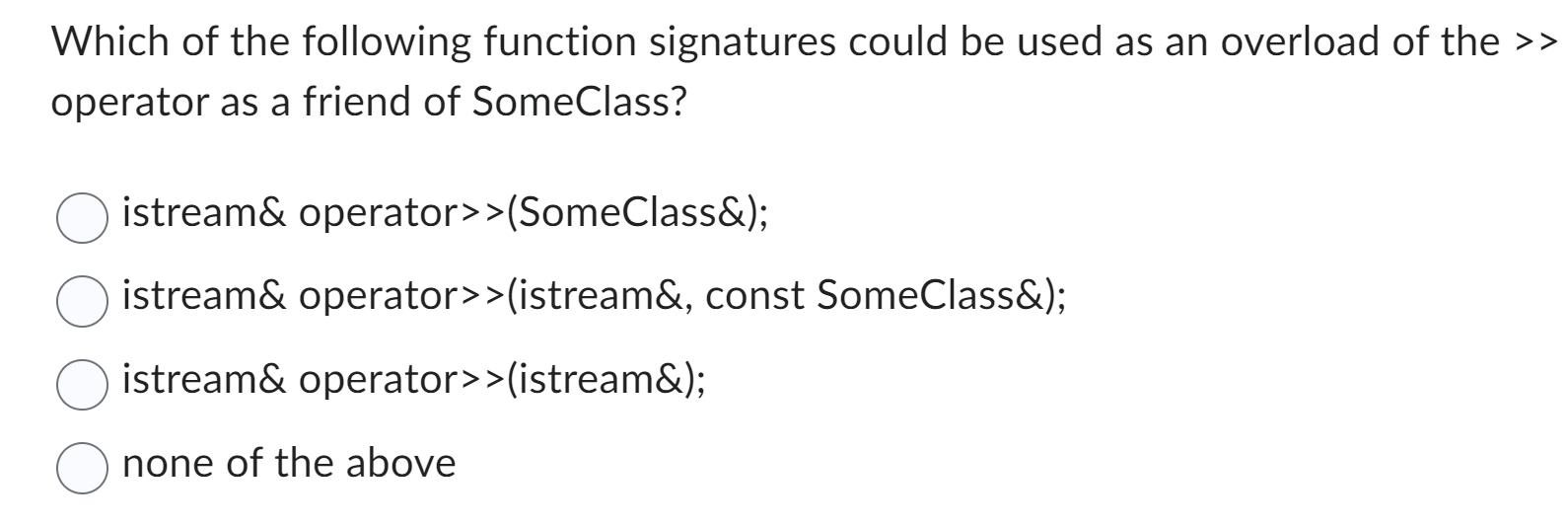 Solved Which of the following function signatures could be | Chegg.com