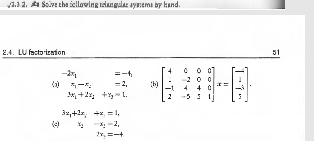 Solved Function 2.3.1 (forwardsub) Solve a lower triangular | Chegg.com