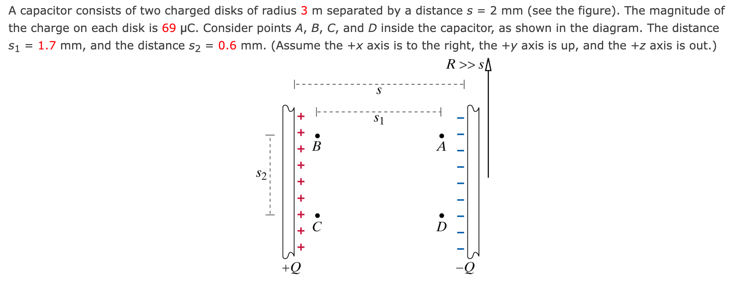 Solved A capacitor consists of two charged disks of radius 3 | Chegg.com