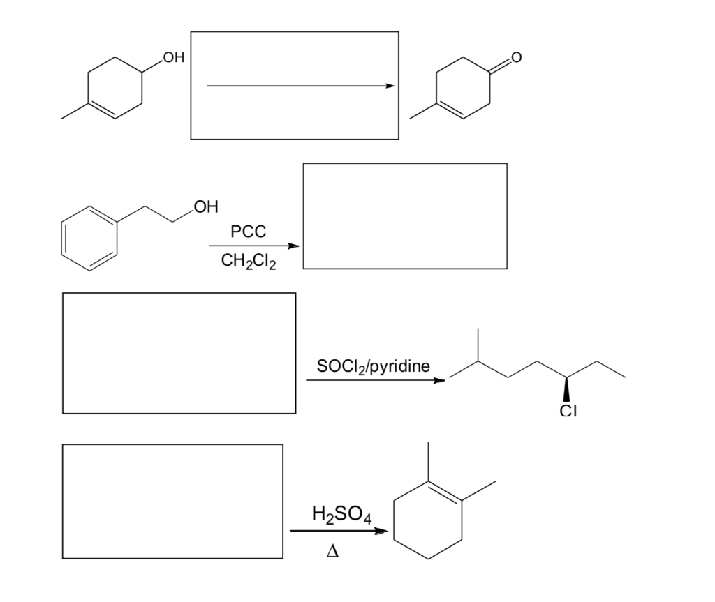 Solved Fill in the missing staring material, reagents, or | Chegg.com