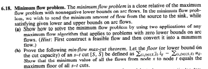 18. Minimum flow problem. The minimum flow problem is | Chegg.com
