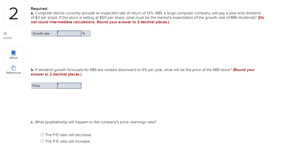 Solved Required: a. Computer stocks currently provide an | Chegg.com
