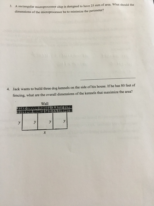 Solved 3. A rectangularr ar microprocessor chip is designed | Chegg.com