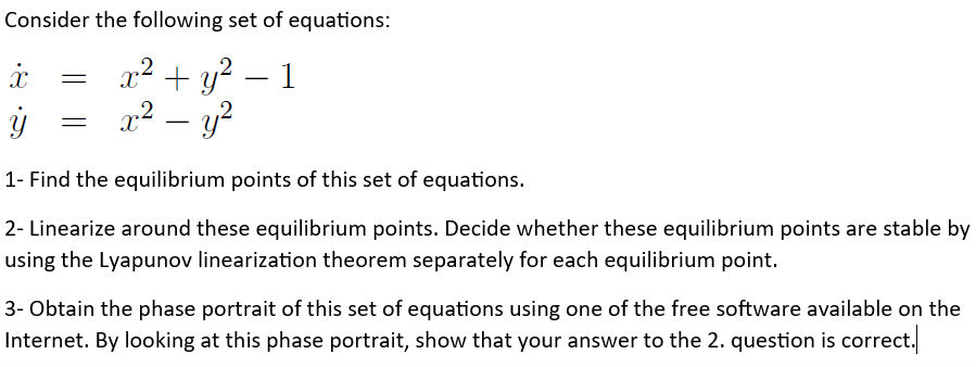 Solved Consider the following set of equations: | Chegg.com