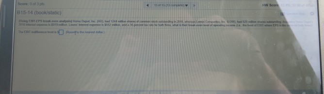 Score: 0 of 3 p B15-14 (book/static) | Chegg.com