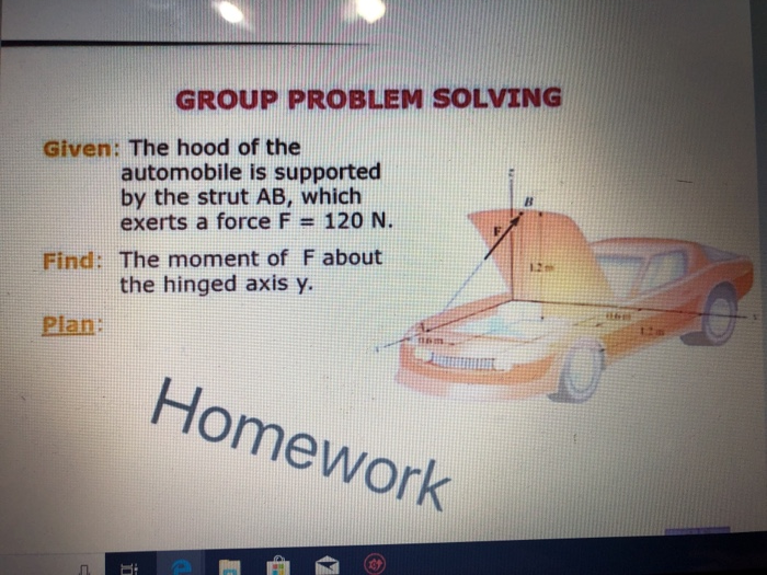 Solved Group Problem Solving Given The Hood Of The 