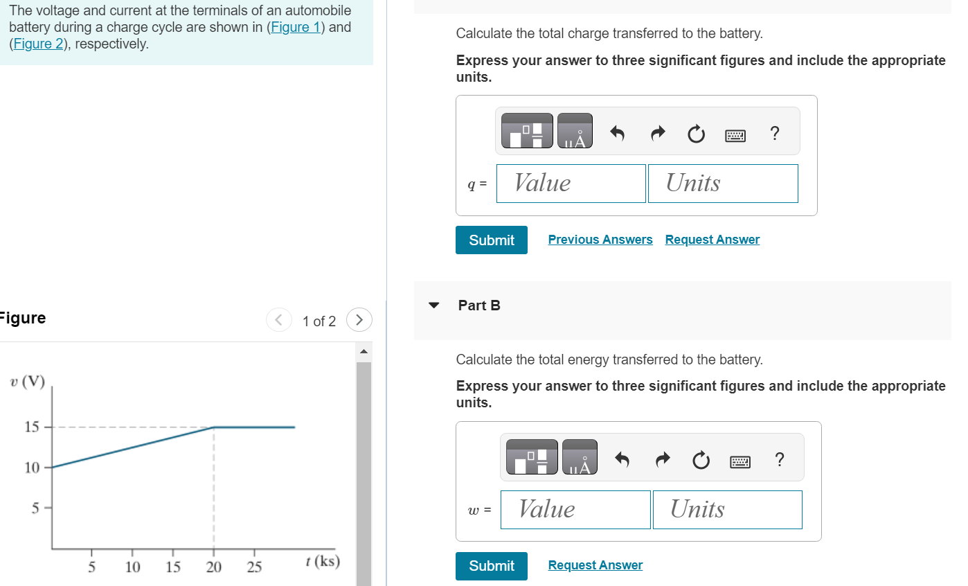 The voltage and current at the terminals of an | Chegg.com