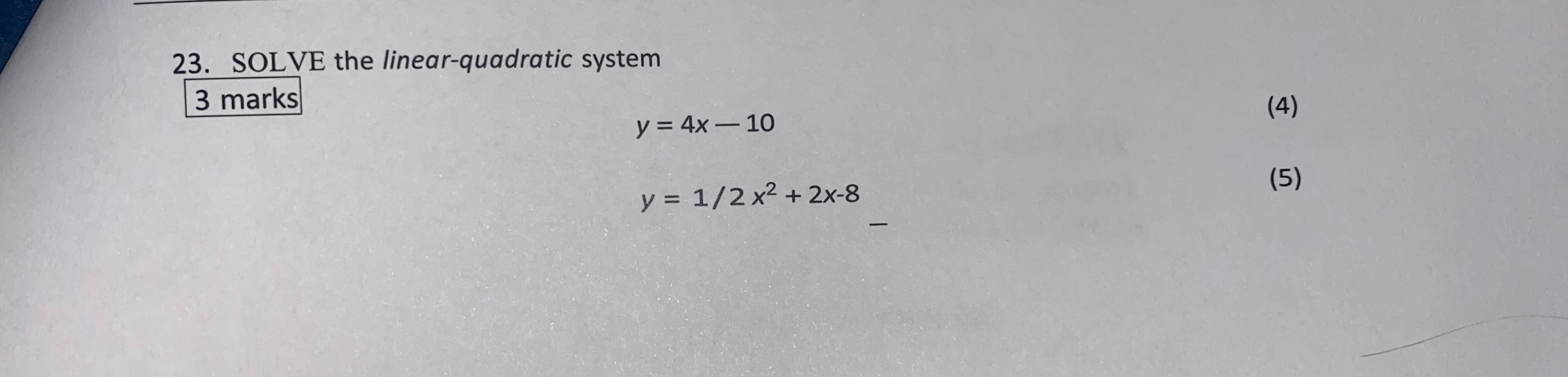Solved SOLVE the linear-quadratic system3 | Chegg.com