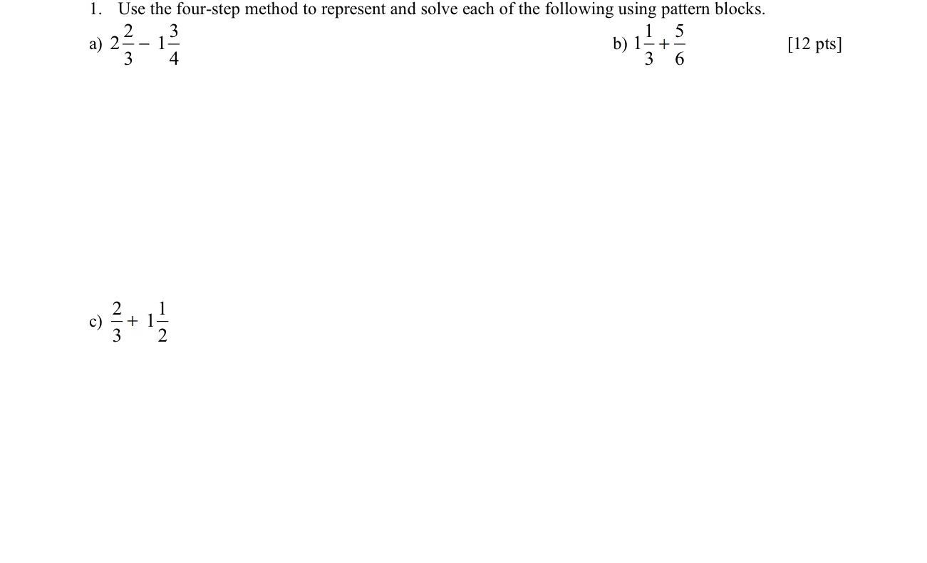Solved 1. Use the four-step method to represent and solve | Chegg.com