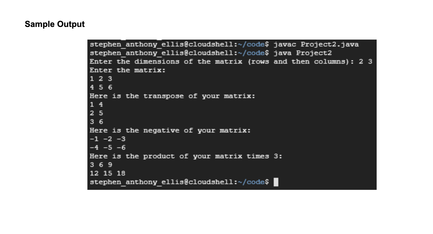 Solved Intro to Java Project 2: Enter the Matrix Background | Chegg.com