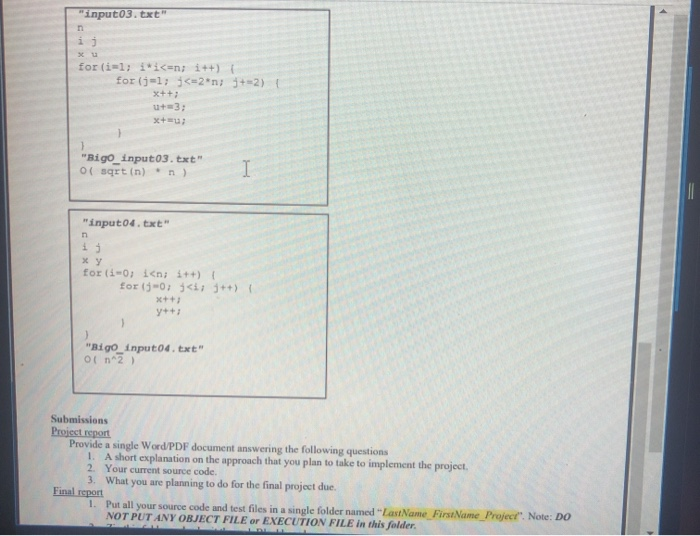 Description Automatic Big-0 analysis of nested Java | Chegg.com