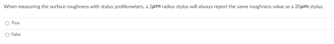 Solved When measuring the surface roughness with stylus | Chegg.com