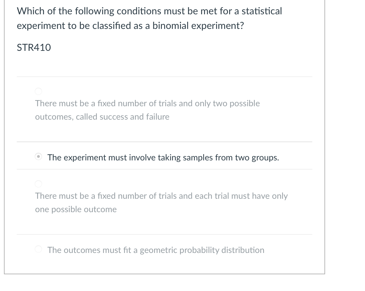 Solved Which of the following conditions must be met for a | Chegg.com