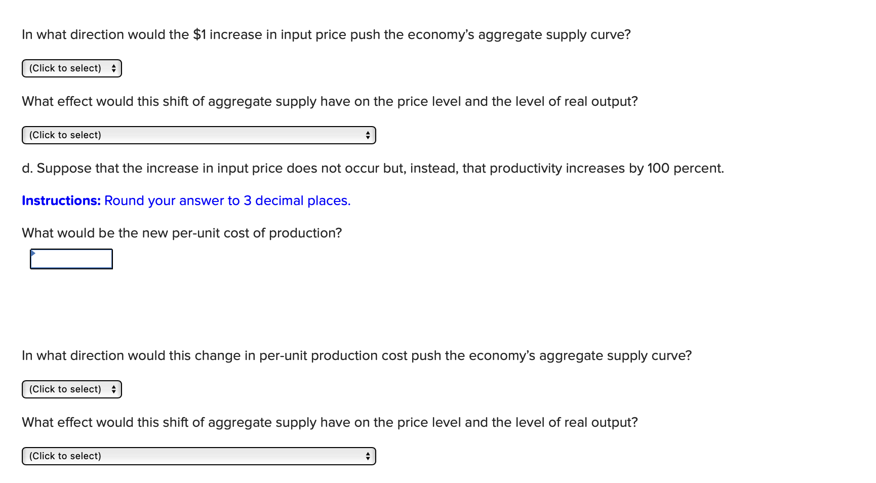 Solved Suppose that the data below show an economy's | Chegg.com
