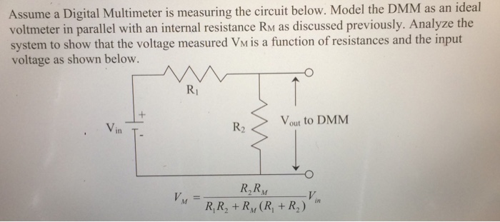Solved Assume a Digital Multimeter is measuring the circuit | Chegg.com
