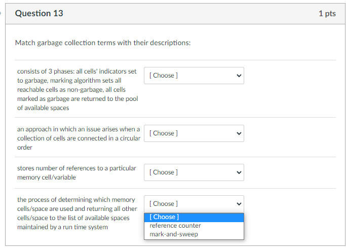 Solved Match terms with their descriptions: accessing a | Chegg.com