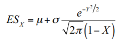 Use the following of expected shortfall equation | Chegg.com