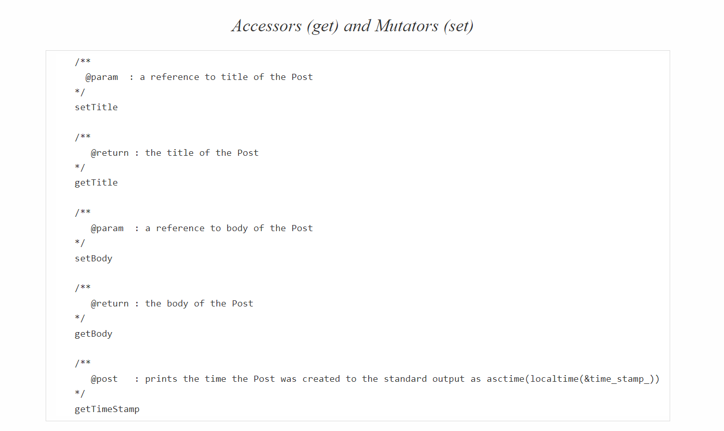 Solved Task 1 For The Content The Post Class Define And 0540