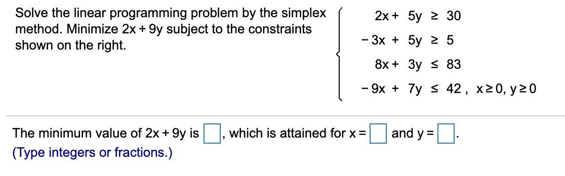 Solved Solve the linear programming problem by the simplex | Chegg.com