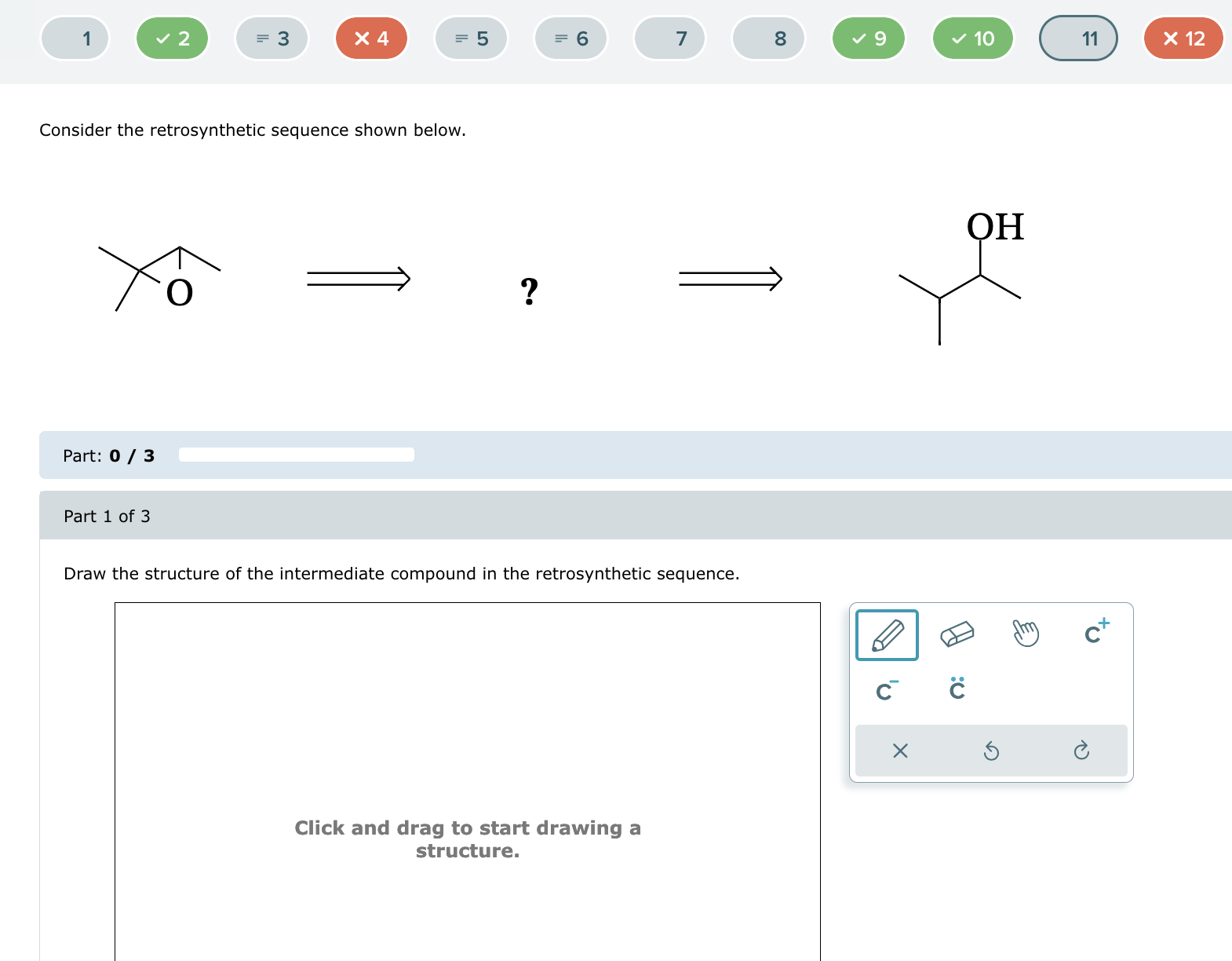 Solved Consider the retrosynthetic sequence shown below. ? | Chegg.com
