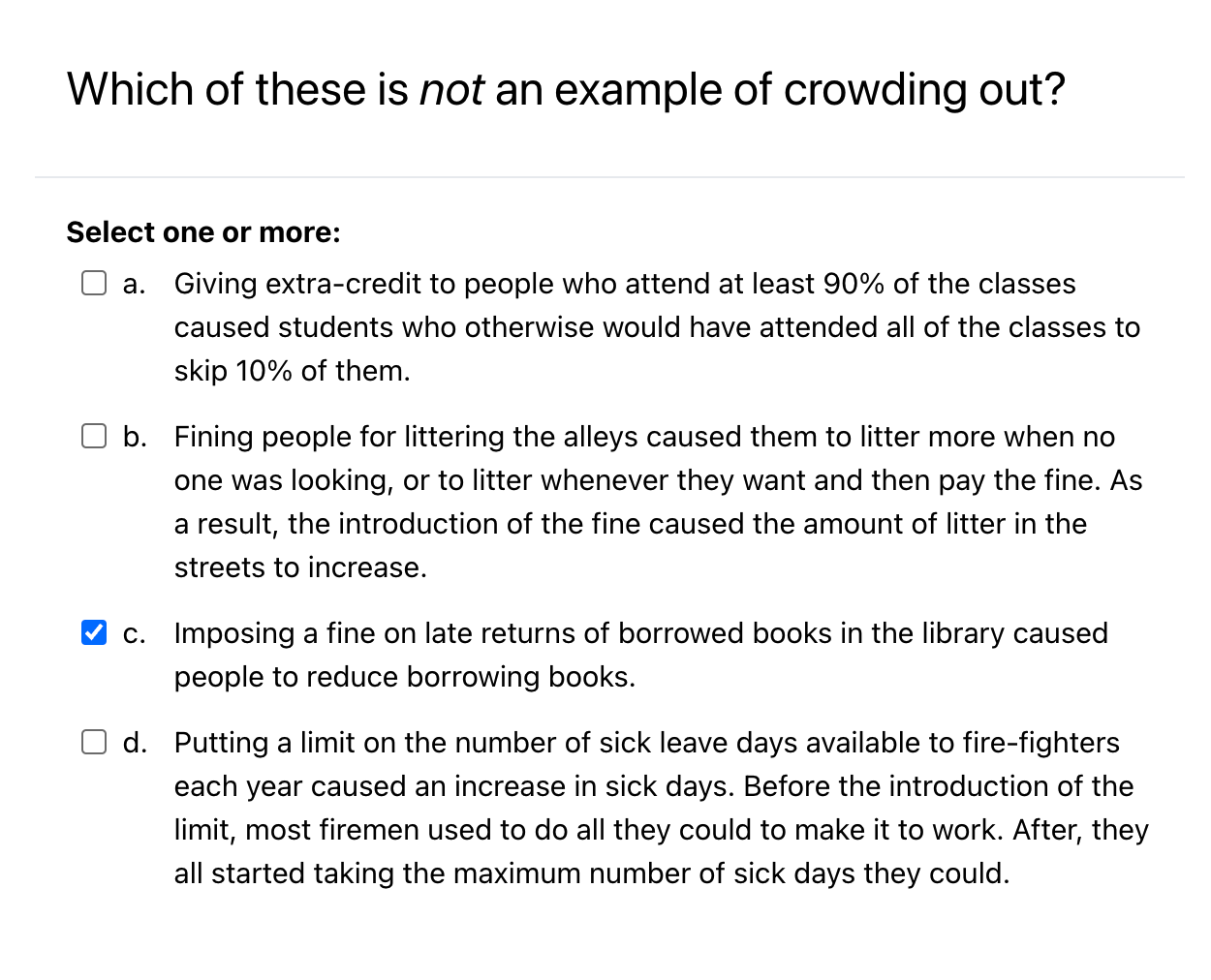 Solved Which of these is not an example of crowding out? | Chegg.com