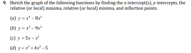 Solved 9. Sketch the graph of the following functions by | Chegg.com