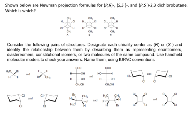 Solved Shown below are Newman projection formulas for (R,R)- | Chegg.com