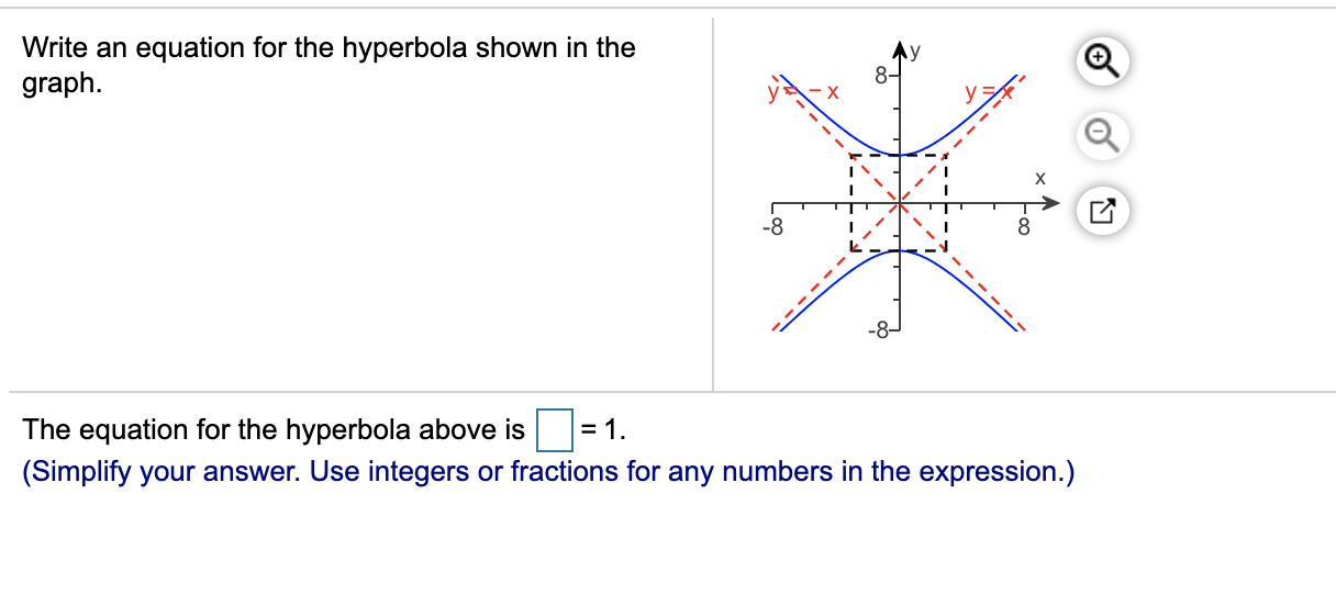Solved Write an equation for the hyperbola shown in the | Chegg.com