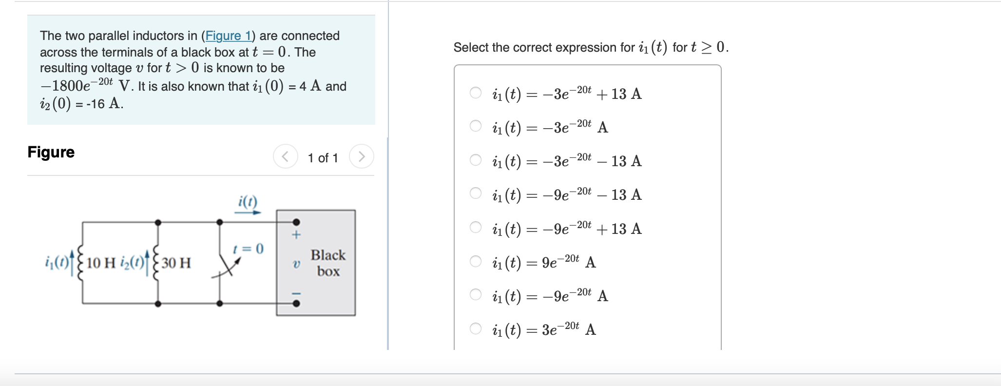 Solved The two parallel inductors in (Figure 1) are | Chegg.com