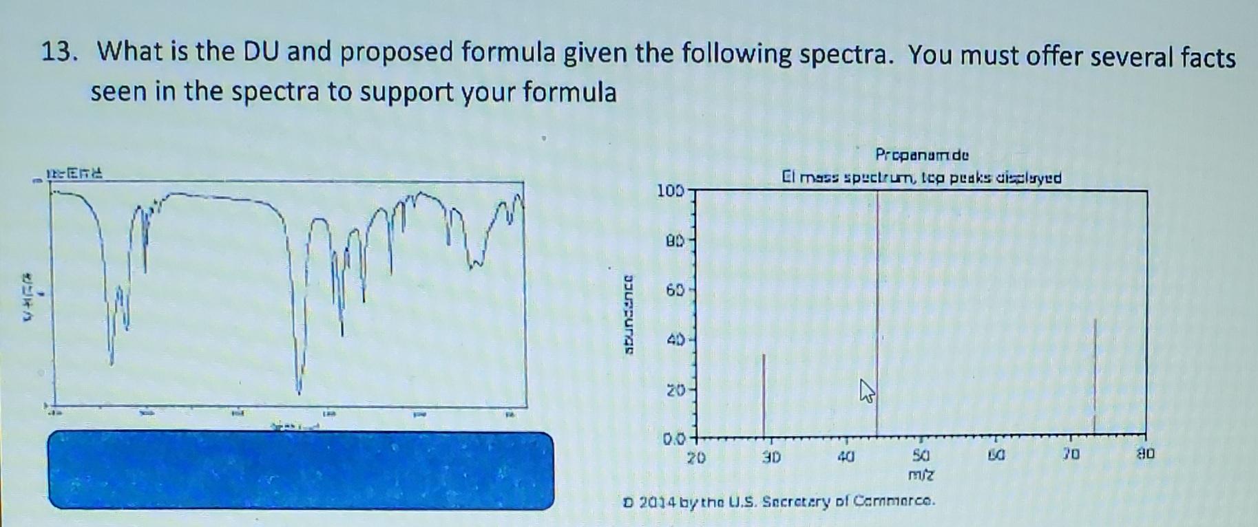 Solved 13. What is the DU and proposed formula given the | Chegg.com