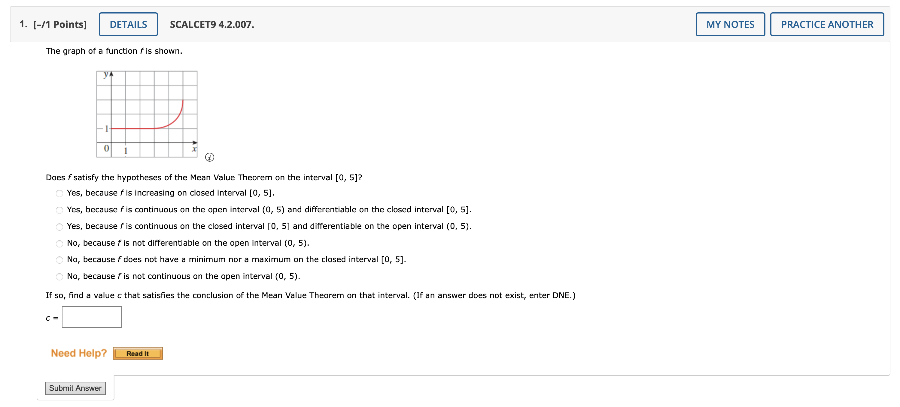 Solved The graph of a function f is shown. Does f satisfy | Chegg.com