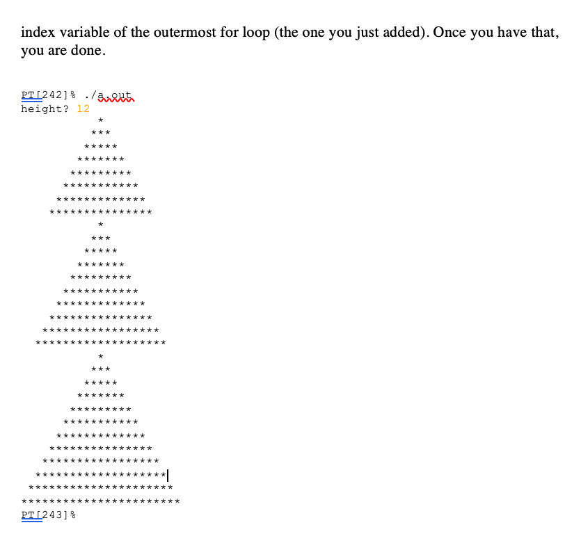 Solved Objectives More practice with nested for loops and | Chegg.com