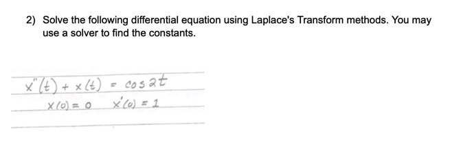 Solved Solve the following differential equation using | Chegg.com