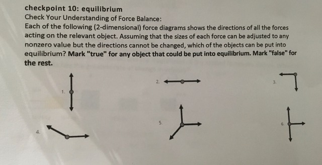Solved checkpoint 10: equilibrium Check Your Understanding | Chegg.com