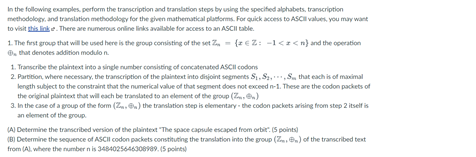 Solved In the following comples, perform the transcription | Chegg.com