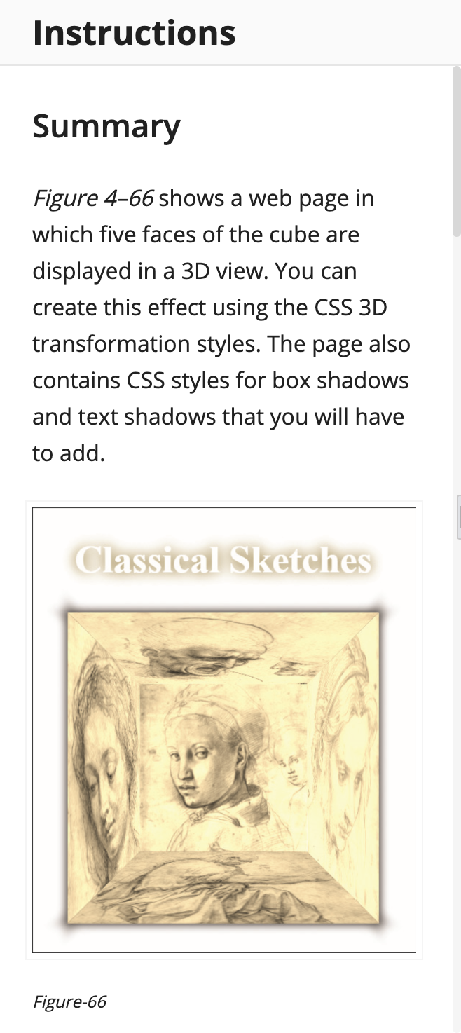 Instructions Summary Figure 4-66 shows a web page in | Chegg.com