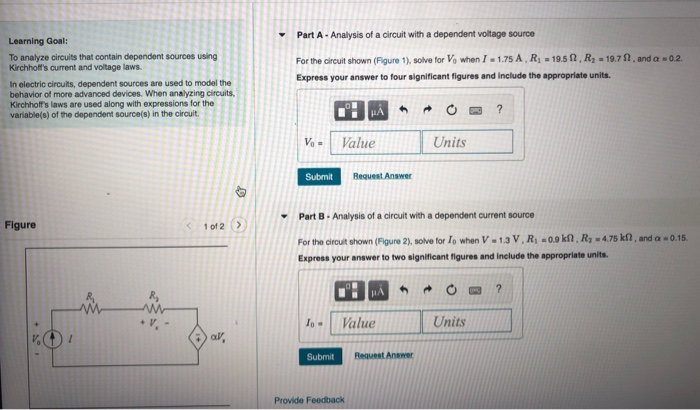 Solved Part A-Analysis of a circuit with a dependent voltage | Chegg.com