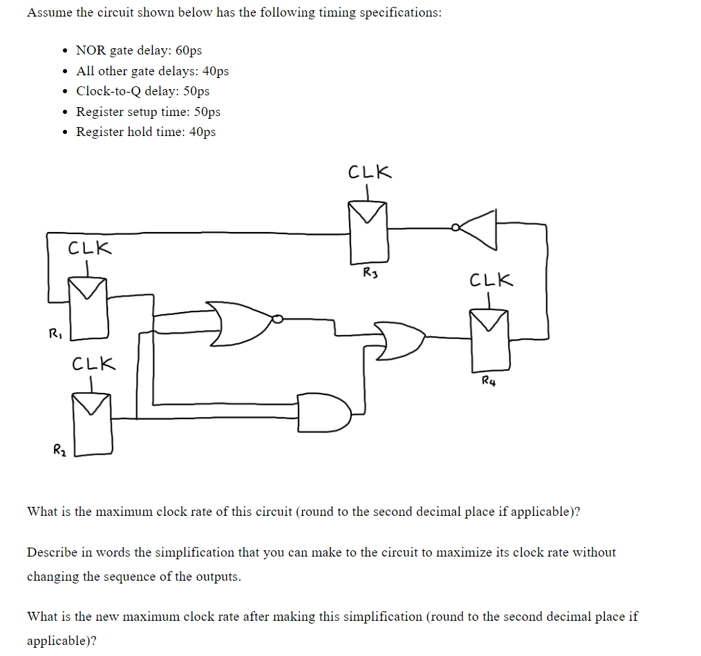 Assume the circuit shown below has the following | Chegg.com