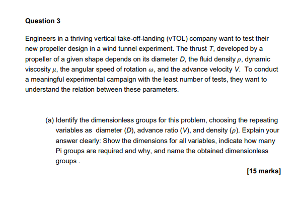 Solved Engineers in a thriving vertical take-off-landing | Chegg.com